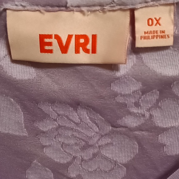 EVRI | Tops | Final Price Nwt Evri Lavender Ss Blouse W Raised Floral ...